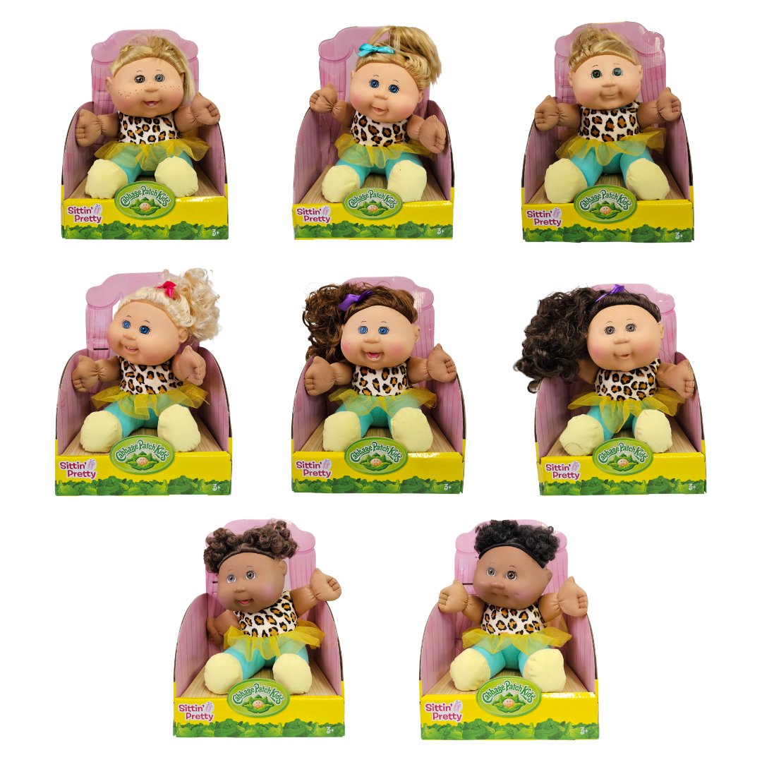 Cabbage Patch Kids Sittin Pretty Doll - Leopard - Light Skin/Blonde ...