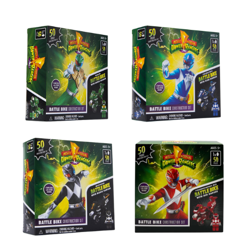 Hasbro Power Rangers Battle Bike Construction Set Toy Bundle - Toyland ...