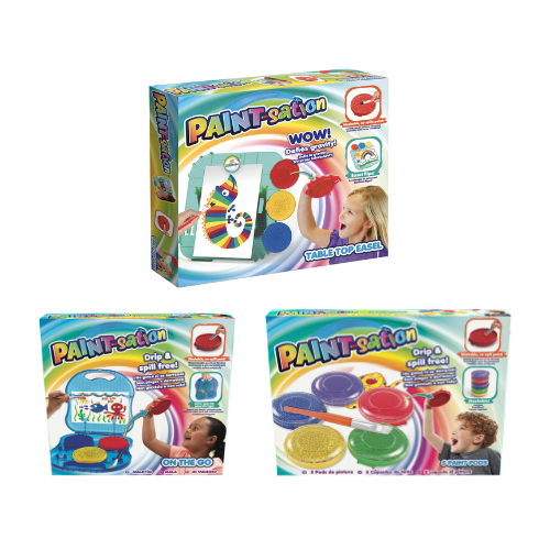 Paint Sation Toy Bundle – Kids Art & Craft Set with Easel, Paints & Br ...