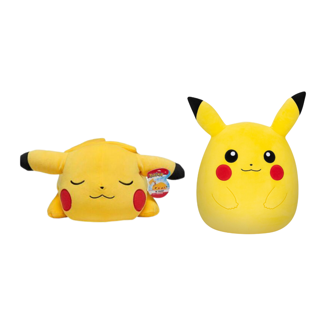 Pokemon Sleeping Pikachu & Squishmallow Pikachu Bundle - Toyland Treasures