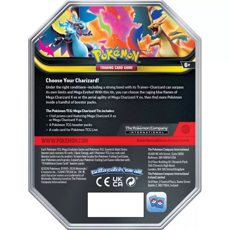 Pokemon TCG Mega Charizard ex Tins - Assorted - Toyland Treasures