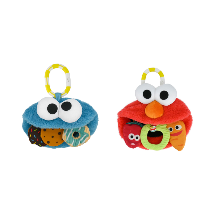 Sesame Street Activity Toy Cookie Monster & Elmo Teether Bundle ...